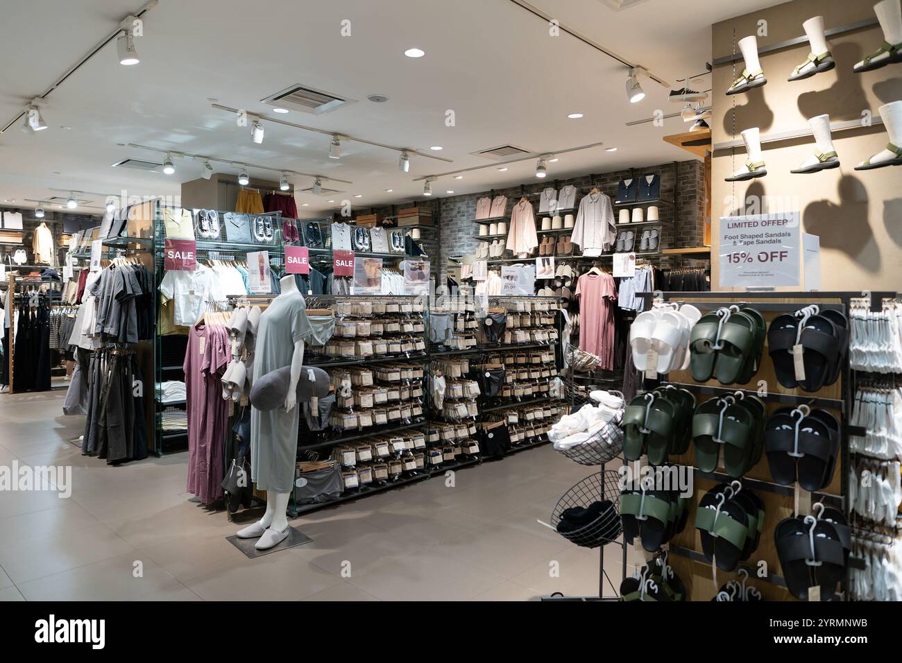 KUALA LUMPUR, MALAYSIA - DECEMBER 01, 2023: inside Muji store in Suria ...
