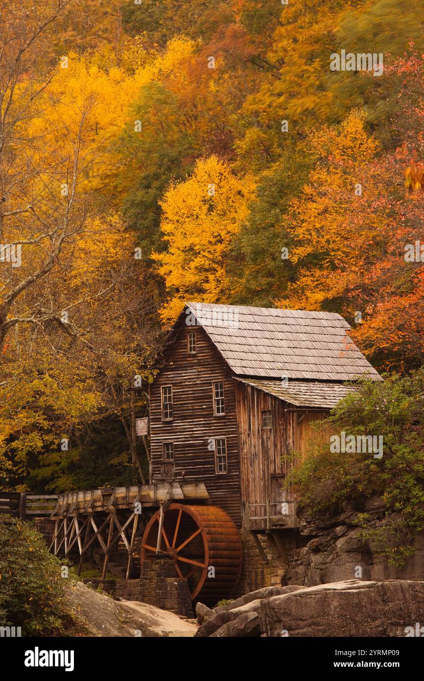 USA, West Virginia, Clifftop, Babcock State Park, The Glade Creek Grist ...