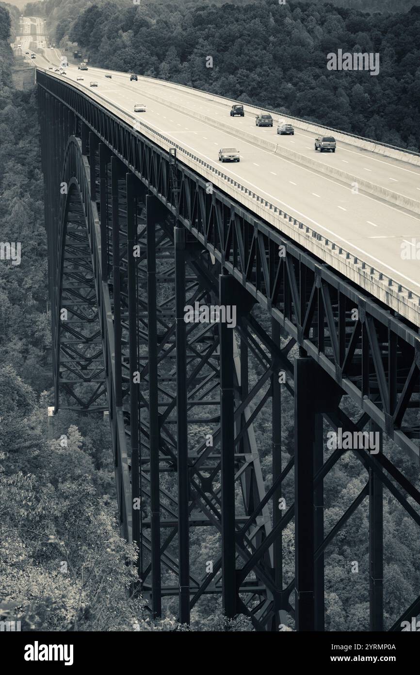 USA, West Virginia, Fayetteville, New River Gorge National River, New ...