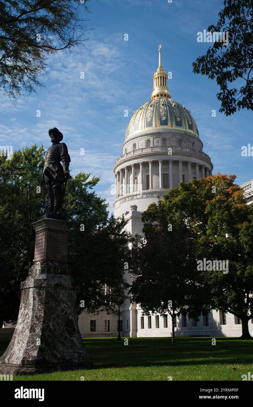 USA, West Virginia, Charleston, West Virginia State Capitol, exterior ...