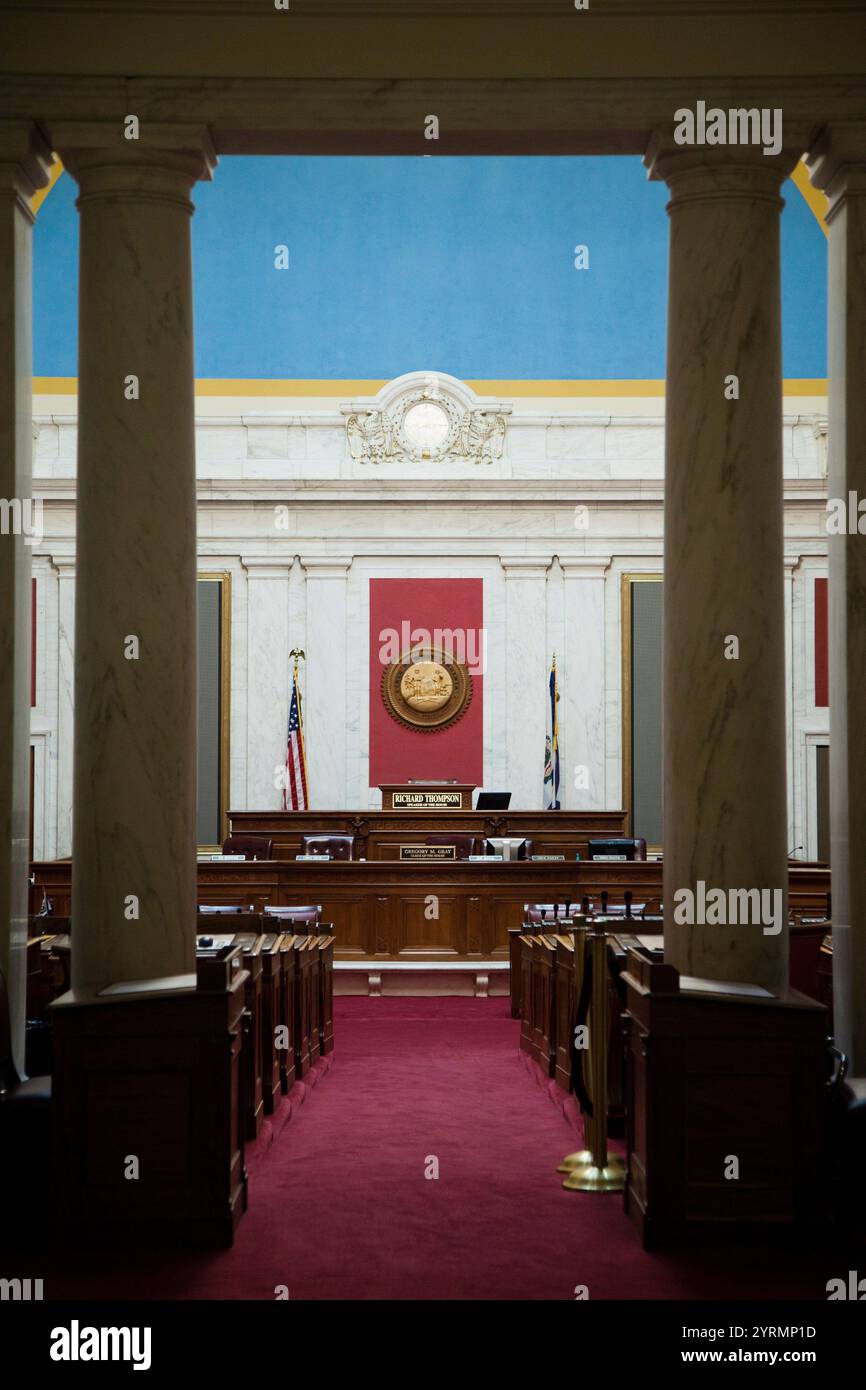 USA, West Virginia, Charleston, West Virginia State Capitol, State ...
