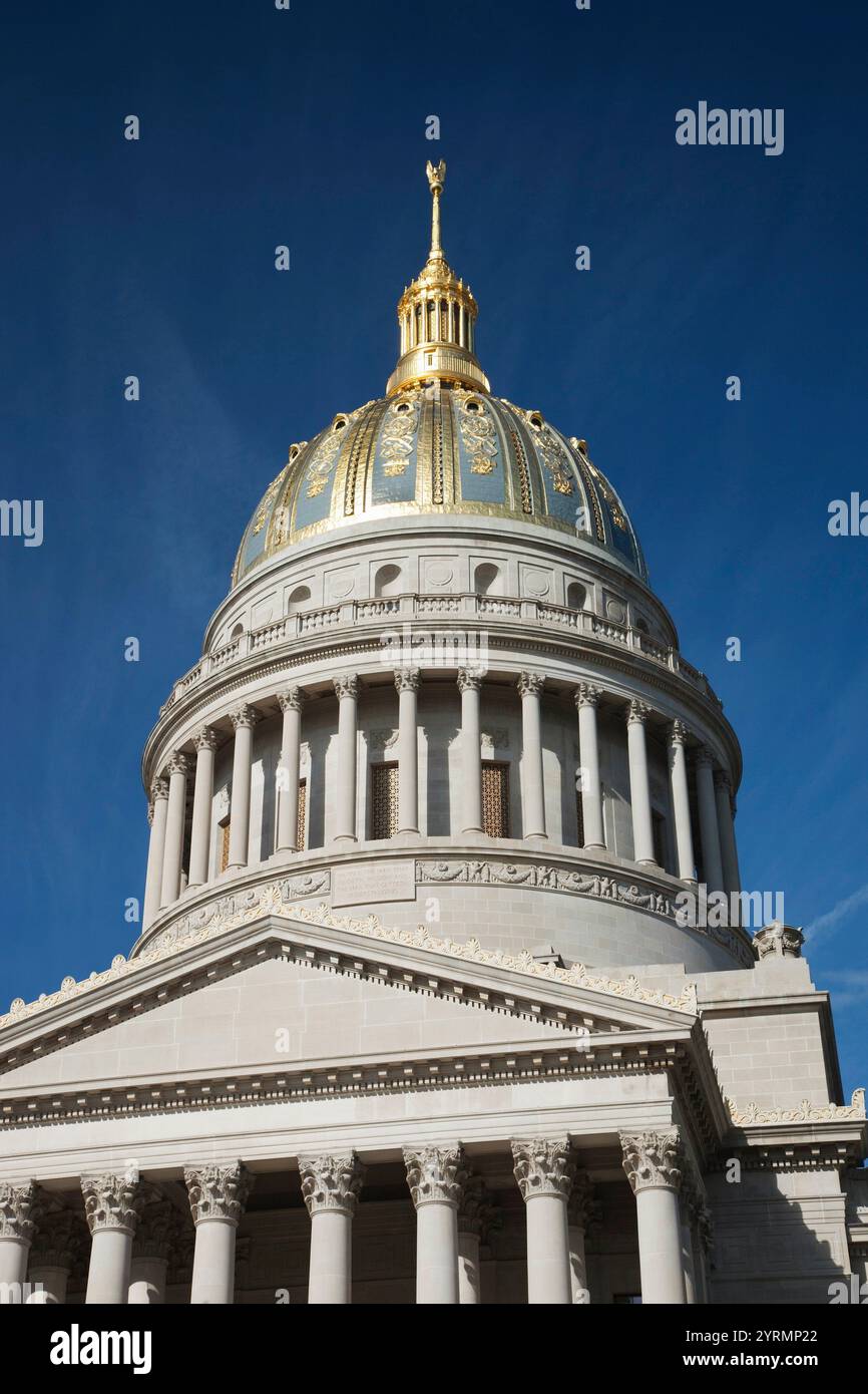 USA, West Virginia, Charleston, West Virginia State Capitol, exterior ...