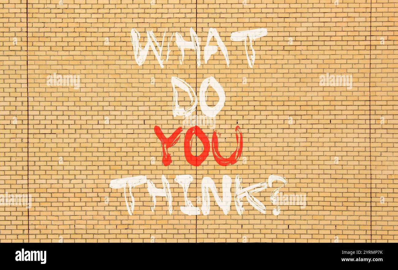 What do you think symbol. Concept words What do you think on beautiful ...