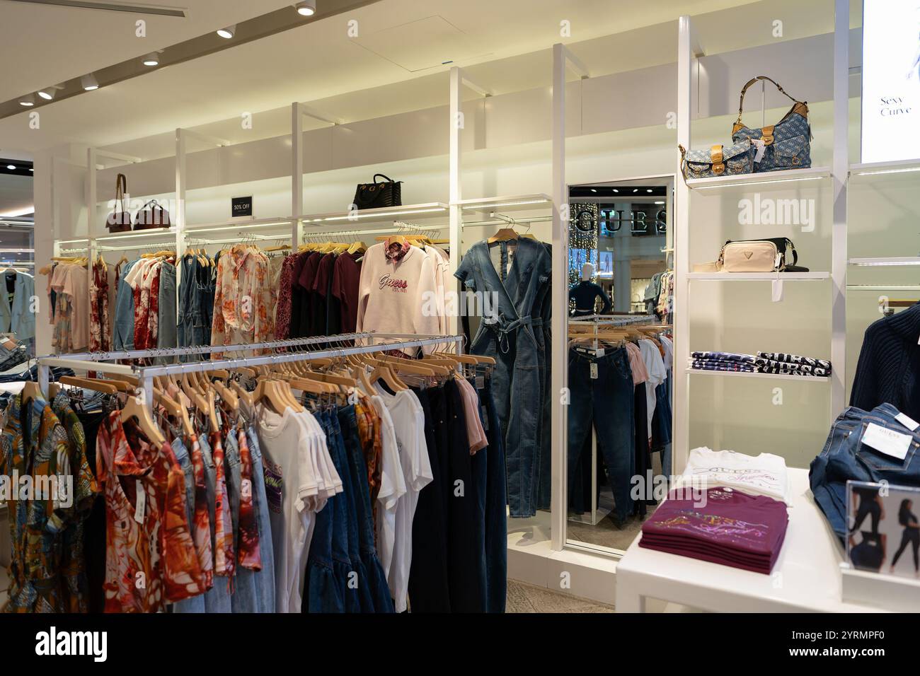 KUALA LUMPUR, MALAYSIA - DECEMBER 01, 2023: apparel on display at the ...