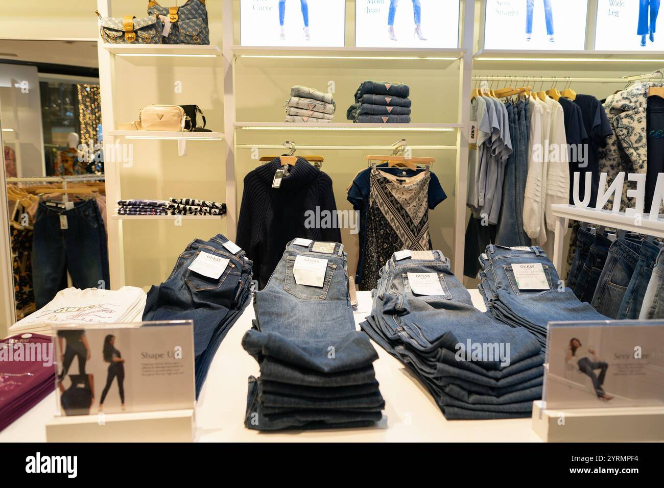 KUALA LUMPUR, MALAYSIA - DECEMBER 01, 2023: apparel on display at the ...