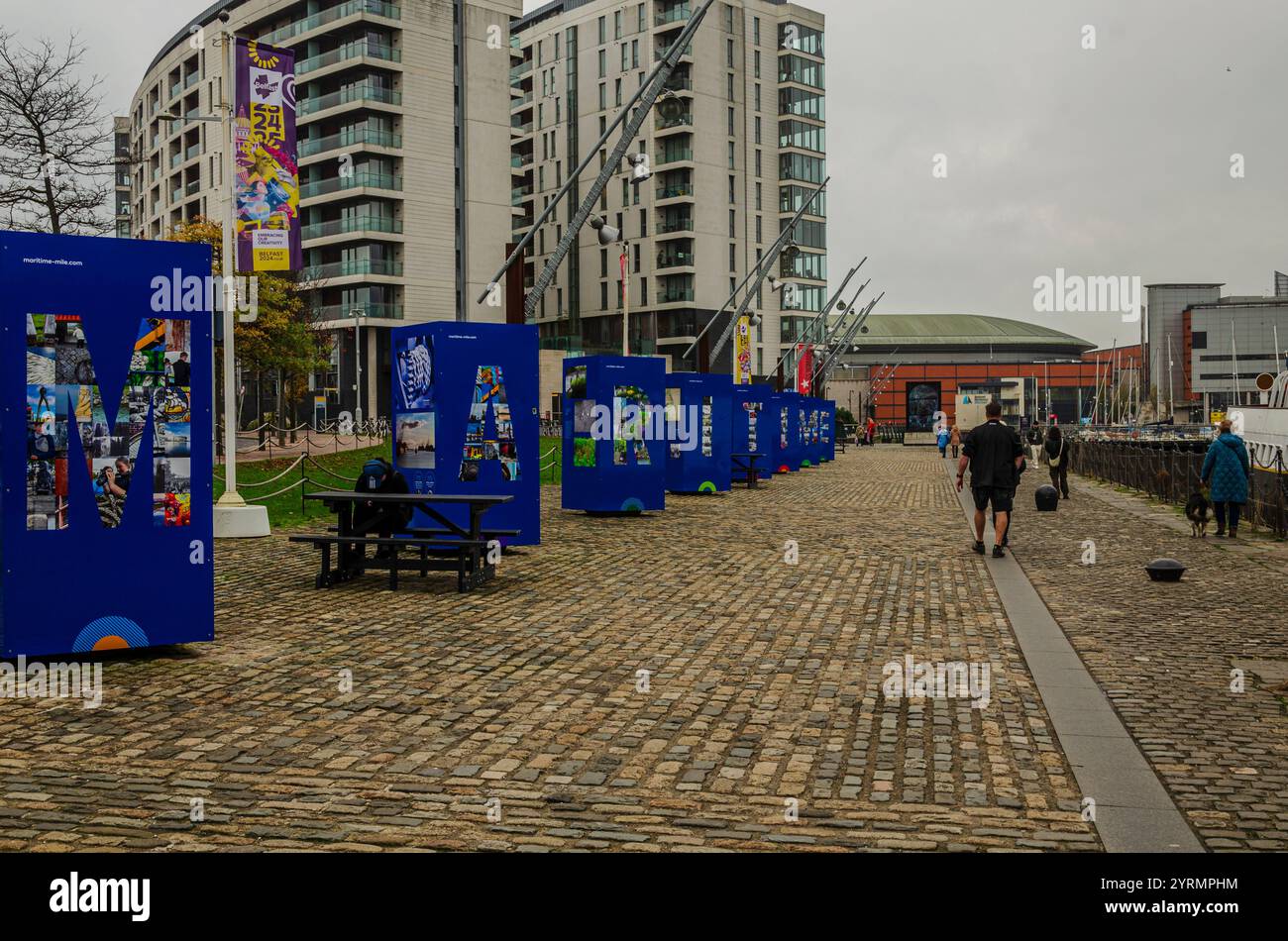 Belfast County Antrim N. Ireland November 08 2024 - Information sign ...