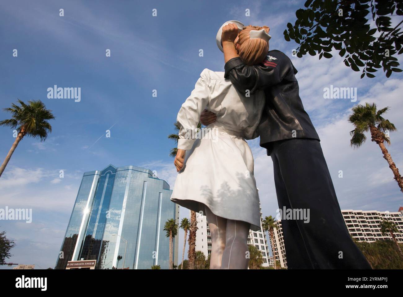 USA, Florida, Sarasota, sculpture Unconditional Surrender by J Seward ...