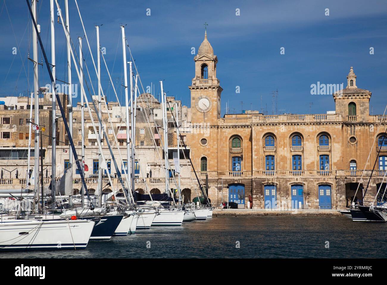 Malta, Valletta, Vittoriosa, Birgu, marina and waterfront Stock Photo ...