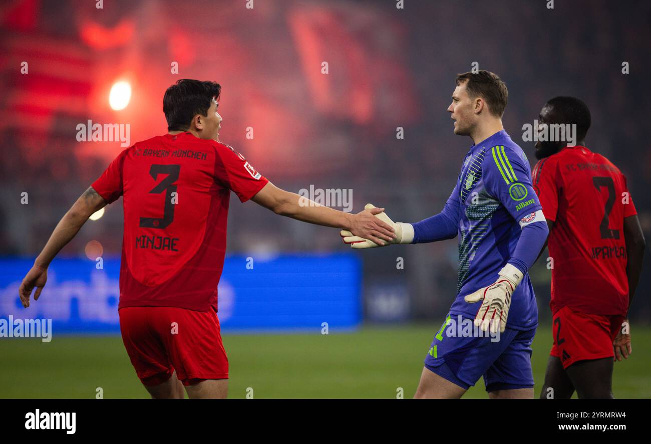 Dortmund, Germany. 30th Nov 2024. Min-jae Kim (FCB) Manuel Neuer (FCB ...