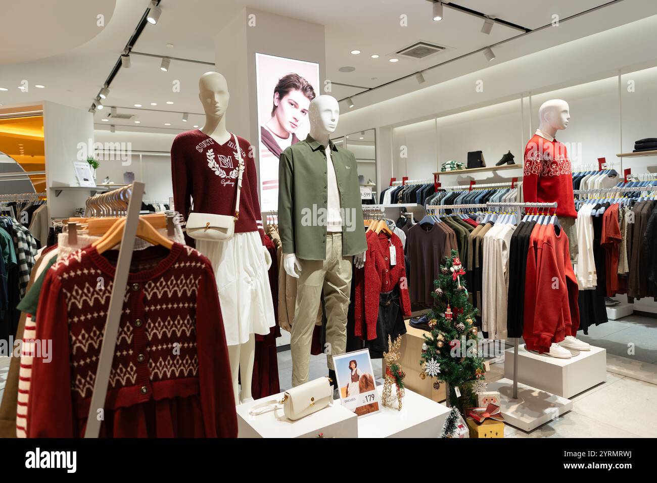 KUALA LUMPUR, MALAYSIA - DECEMBER 01, 2023: apparel on display at the ...
