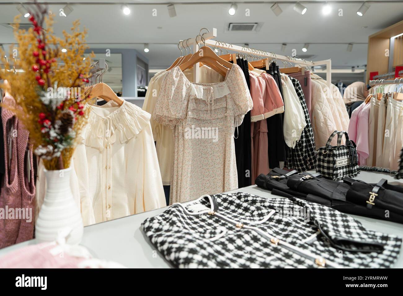 KUALA LUMPUR, MALAYSIA - DECEMBER 01, 2023: apparel on display at the ...