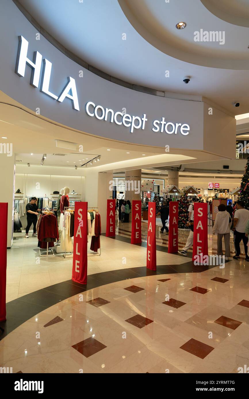 KUALA LUMPUR, MALAYSIA - DECEMBER 01, 2023: the storefront of the HLA ...