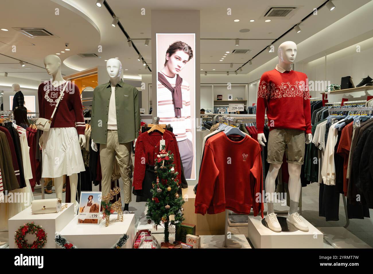 KUALA LUMPUR, MALAYSIA - DECEMBER 01, 2023: apparel on display at the ...