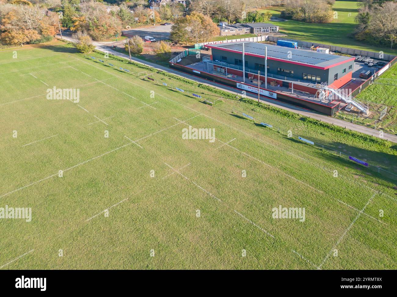 aerial view of whitemans green and haywards heath rugby club in west ...