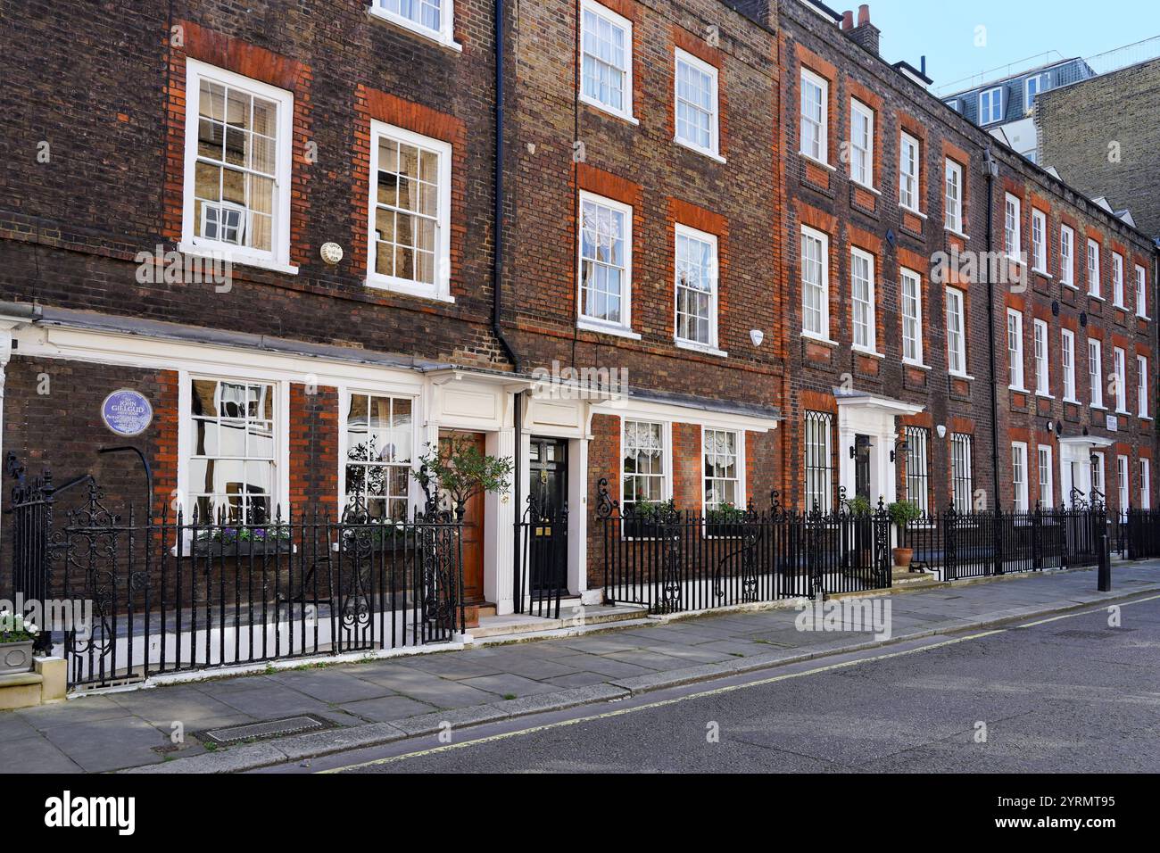 London, UK - Sept 18, 2024: 18th century Georgian townhouses on Cowley ...
