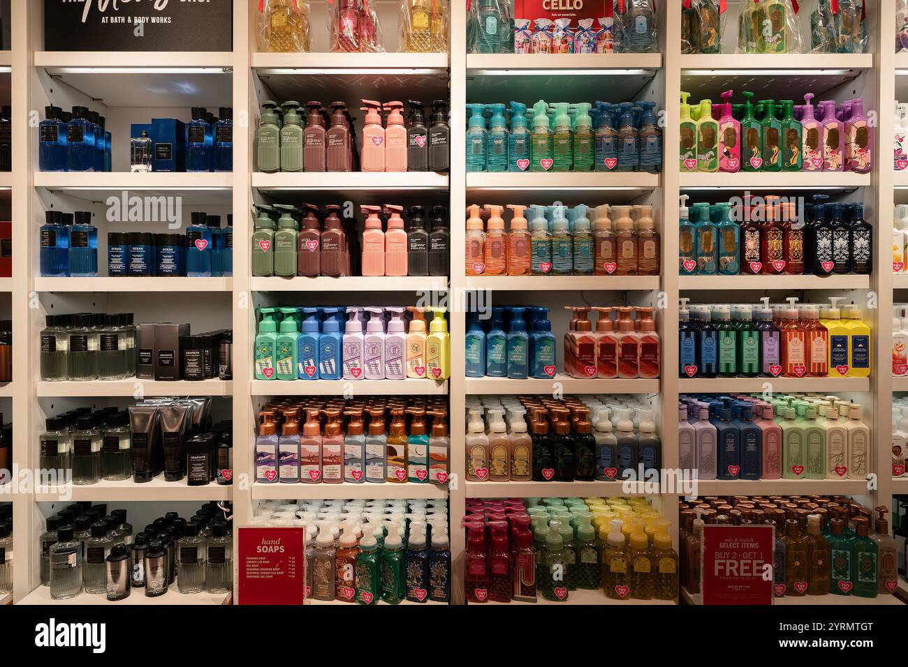 KUALA LUMPUR, MALAYSIA - DECEMBER 01, 2023: goods on display at Bath ...