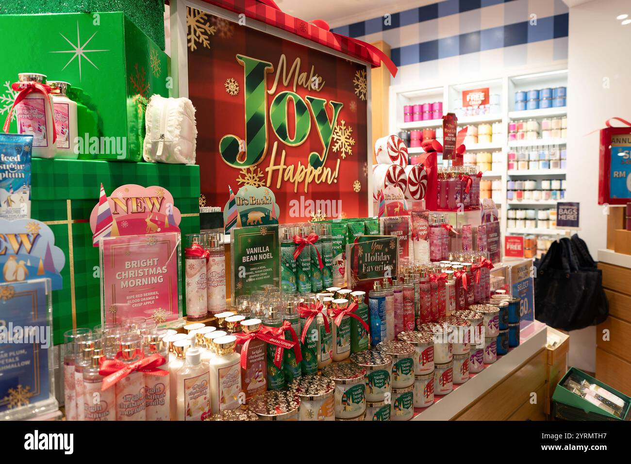 KUALA LUMPUR, MALAYSIA - DECEMBER 01, 2023: goods on display at Bath ...