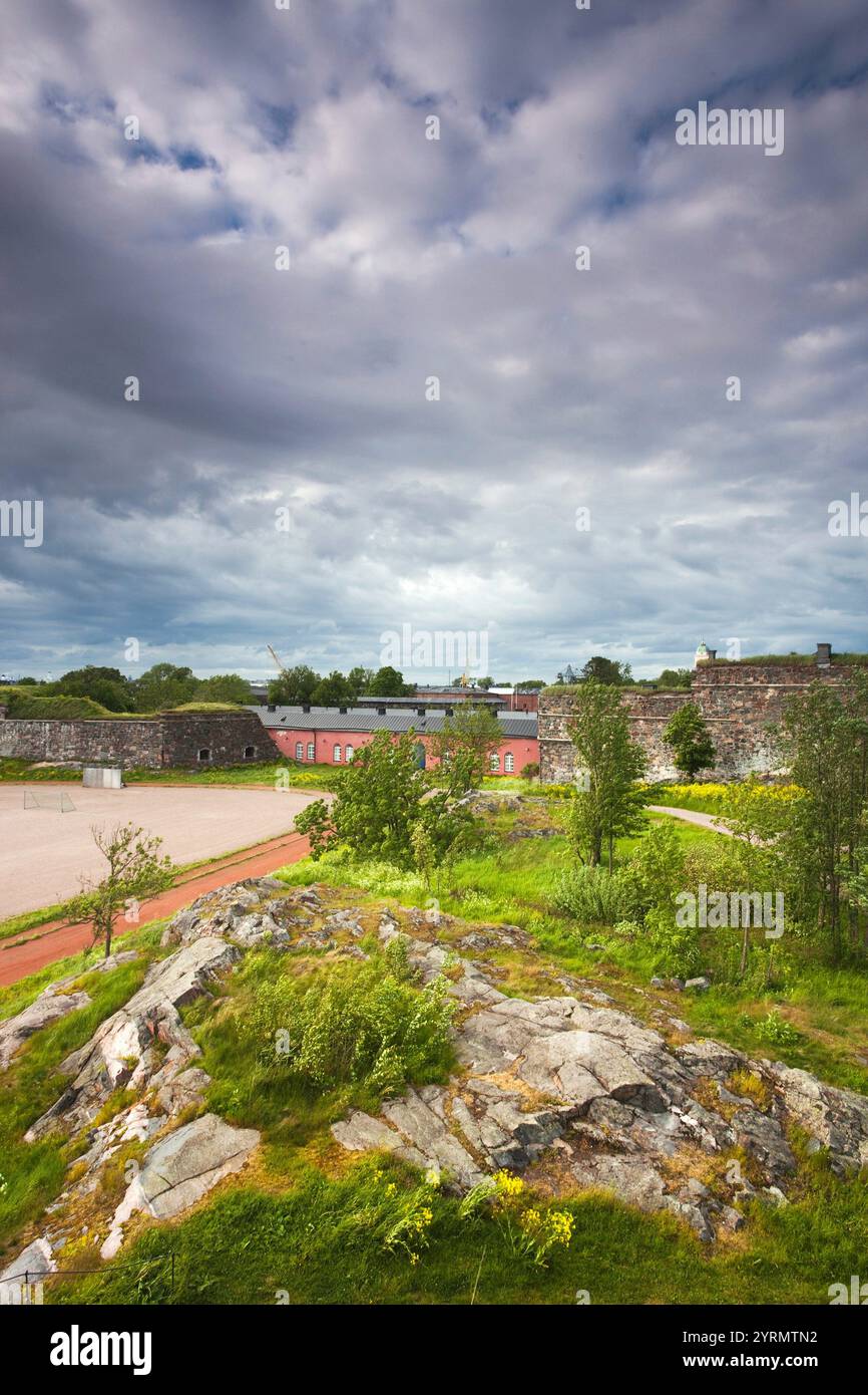 Finland, Helsinki, Suomenlinna-Sveaborg Fortress, fortress landscape ...