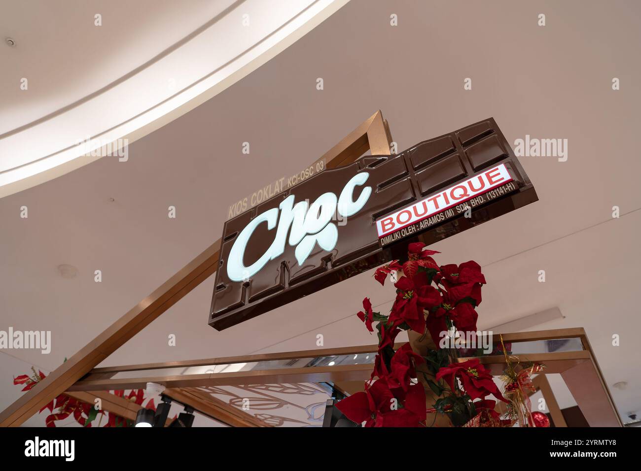 KUALA LUMPUR, MALAYSIA - DECEMBER 01, 2023: Choc Boutique sign as seen ...