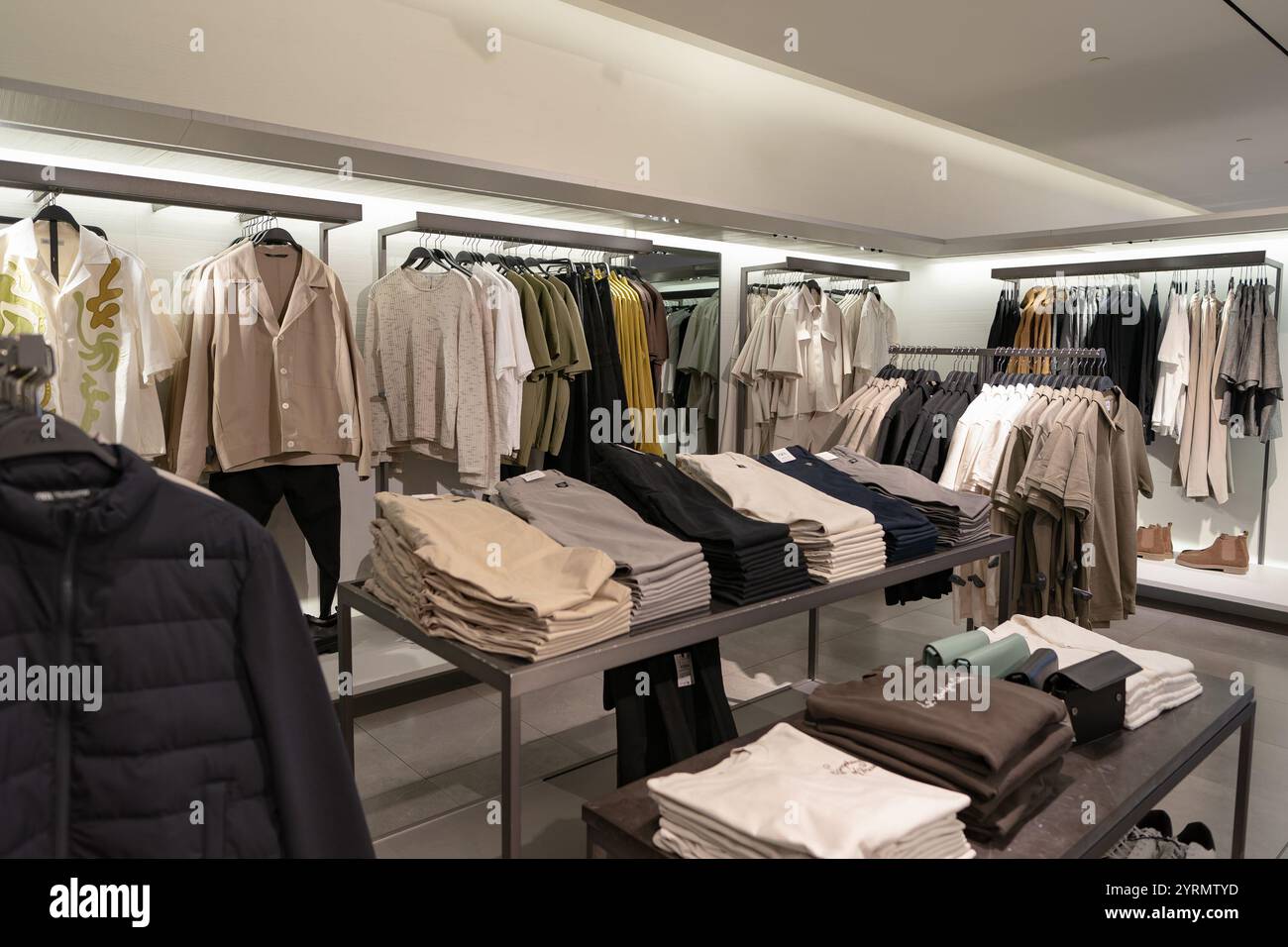 KUALA LUMPUR, MALAYSIA - DECEMBER 01, 2023: interior shot of the Zara ...