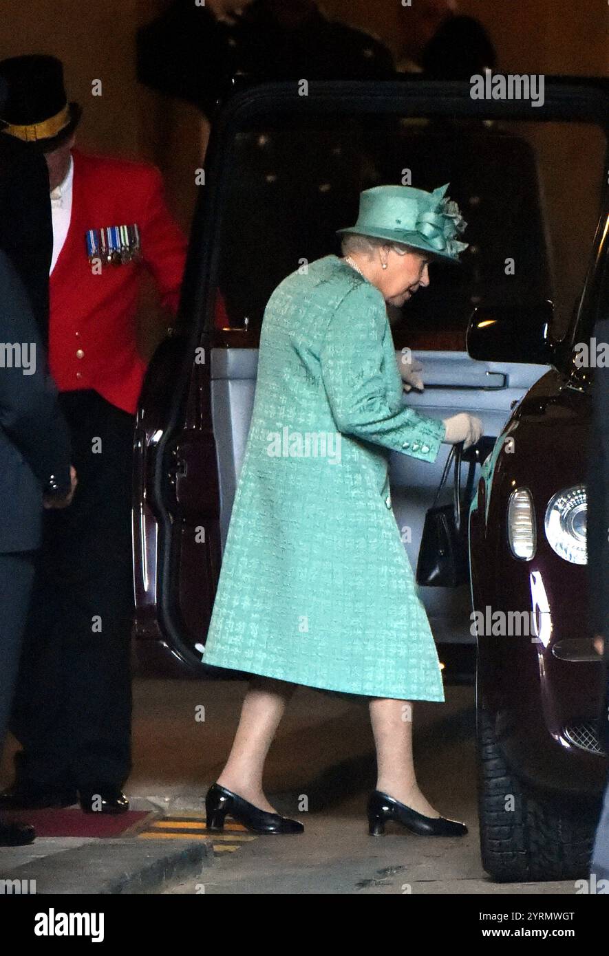 Photograph of Queen Elizabeth II leaving the State Opening of ...