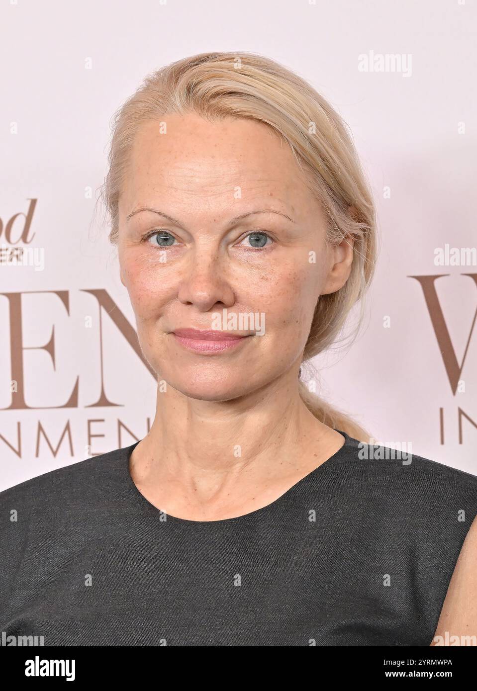 Pamela Anderson arriving to The Hollywood Reporter's Annual Women in ...