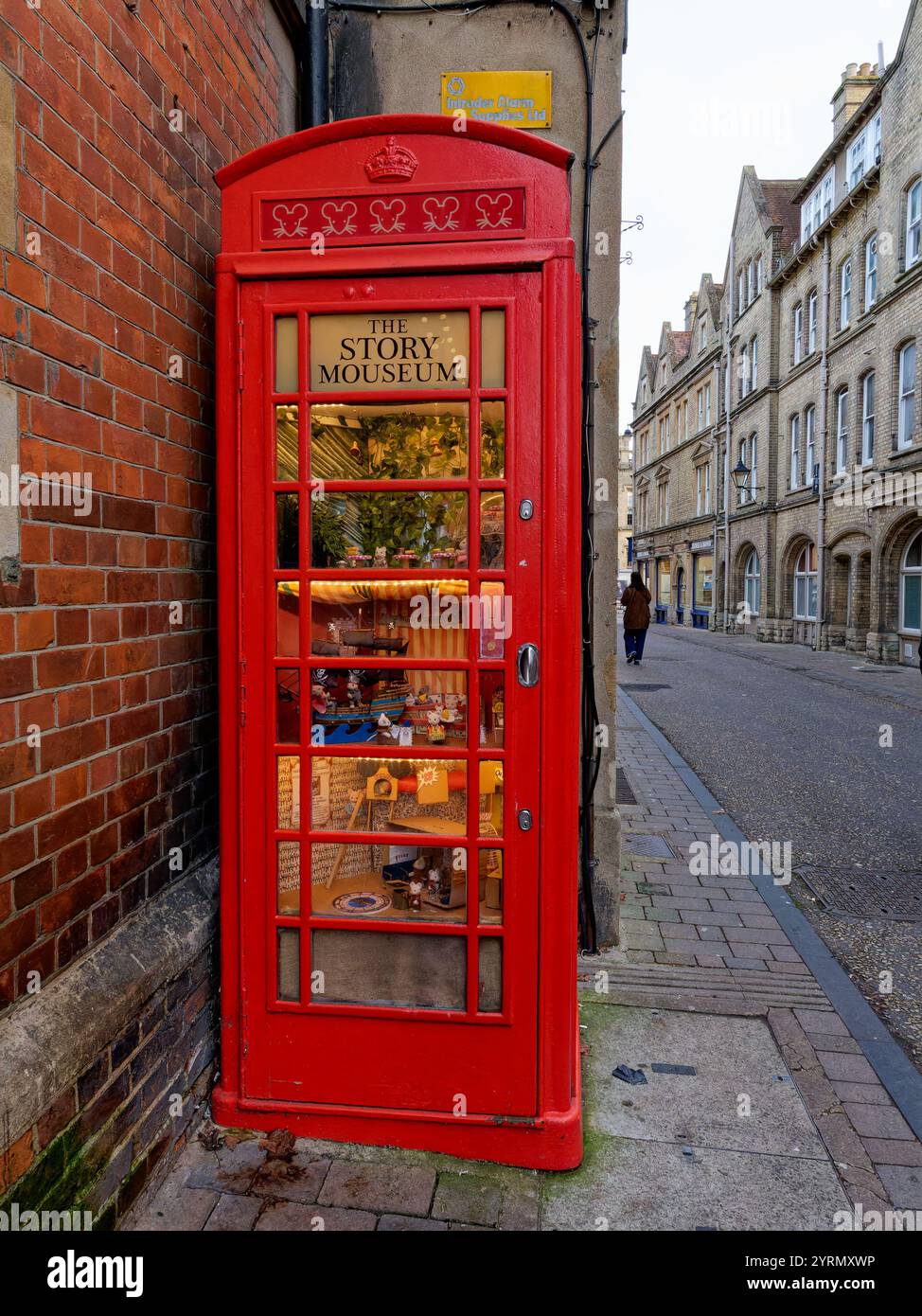 The Story Mouseum in a repurposed British telephone box or booth with ...