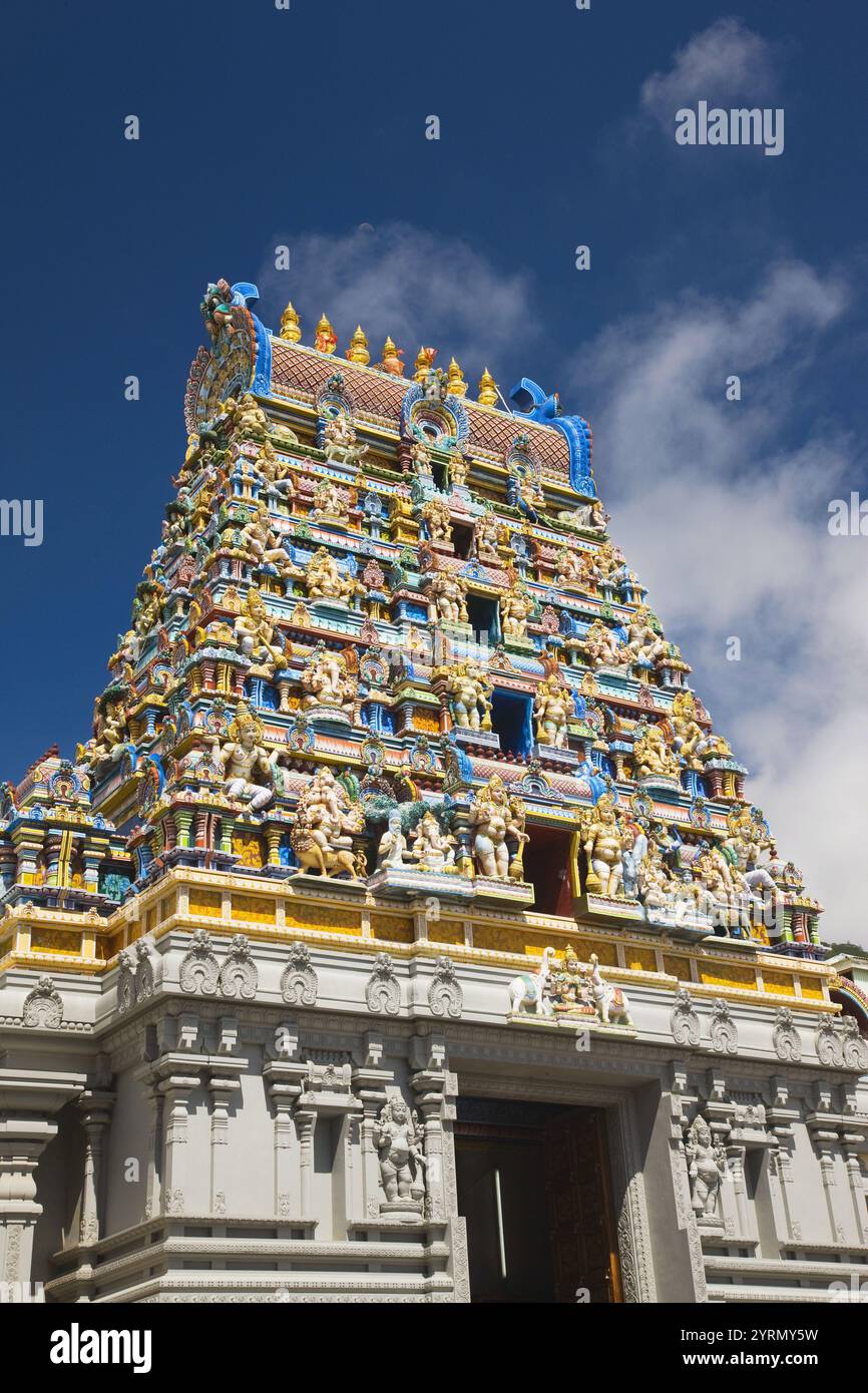 Hindu Temple, Victoria, Mahe island, Seychelles Stock Photo - Alamy