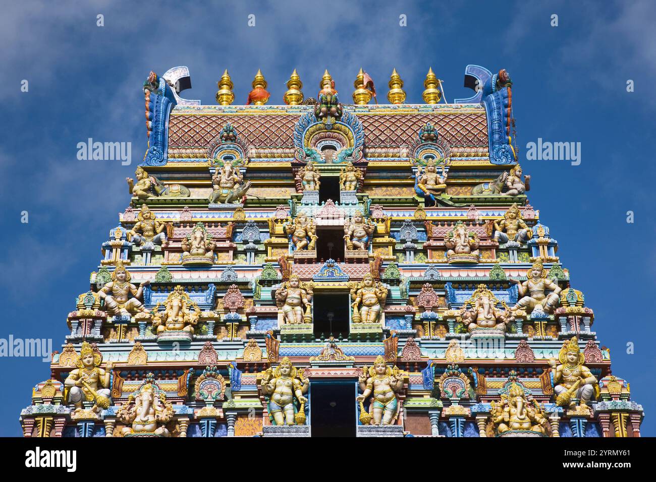 Hindu Temple, Victoria, Mahe island, Seychelles Stock Photo - Alamy