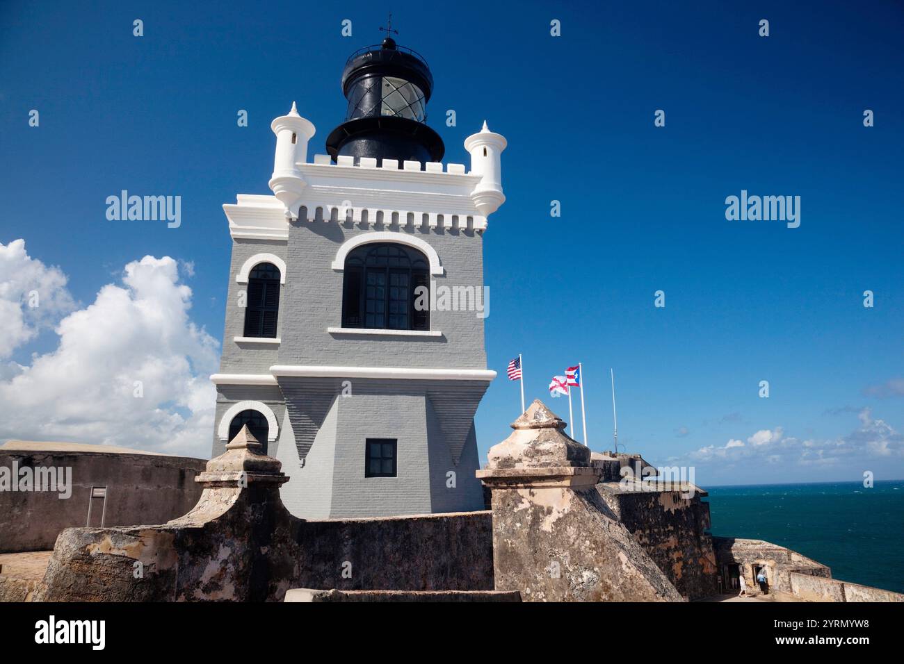 Puerto Rico, San Juan, Old San Juan, El Morro Fortress, lighthouse ...