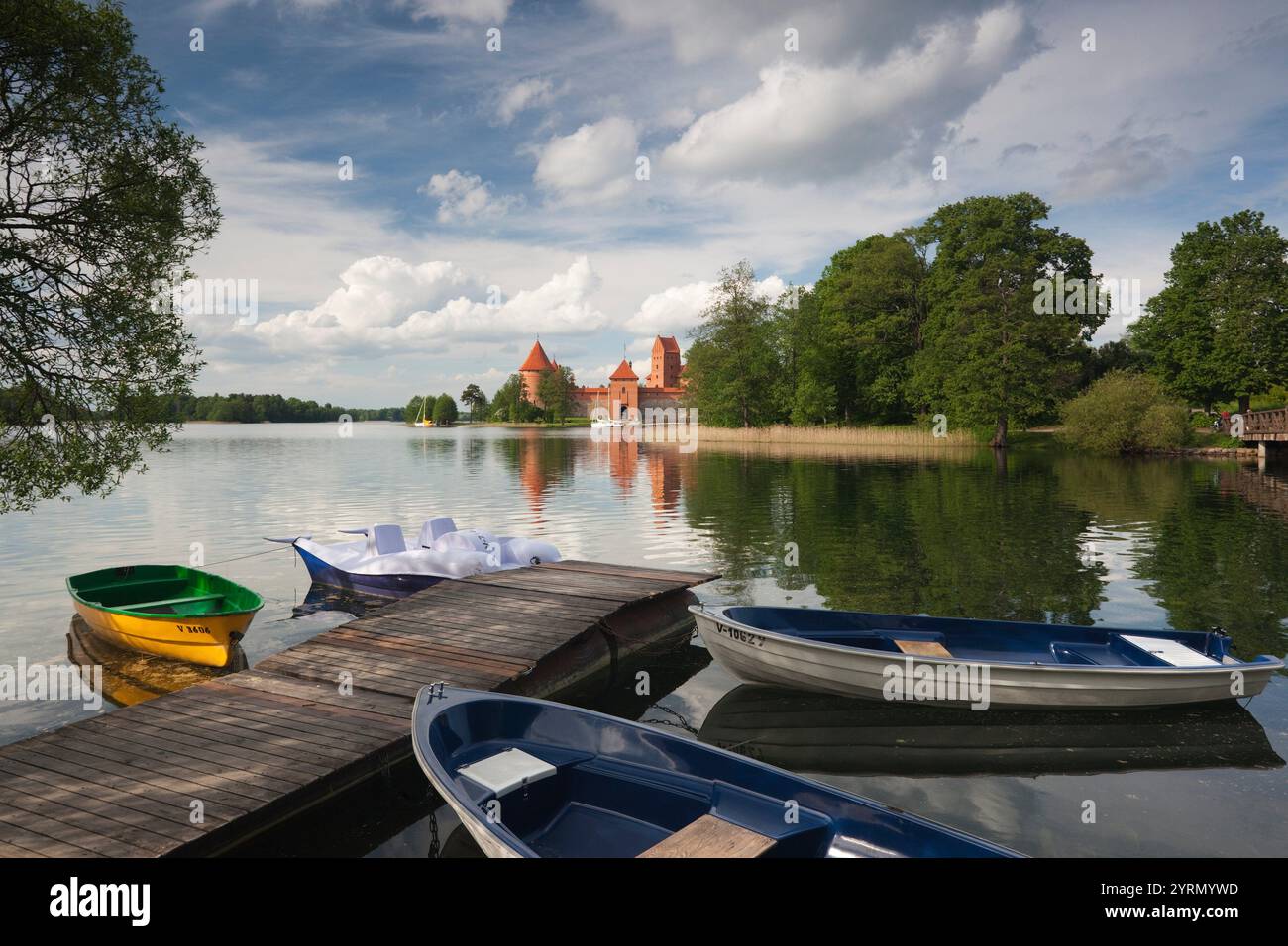 Lithuania, Trakai, Trakai Historical National Park, Island Castle on ...