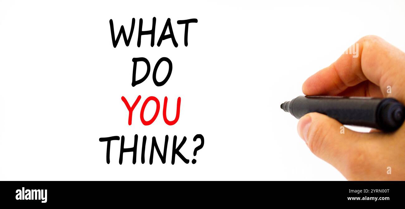 What do you think symbol. Concept words What do you think on beautiful ...