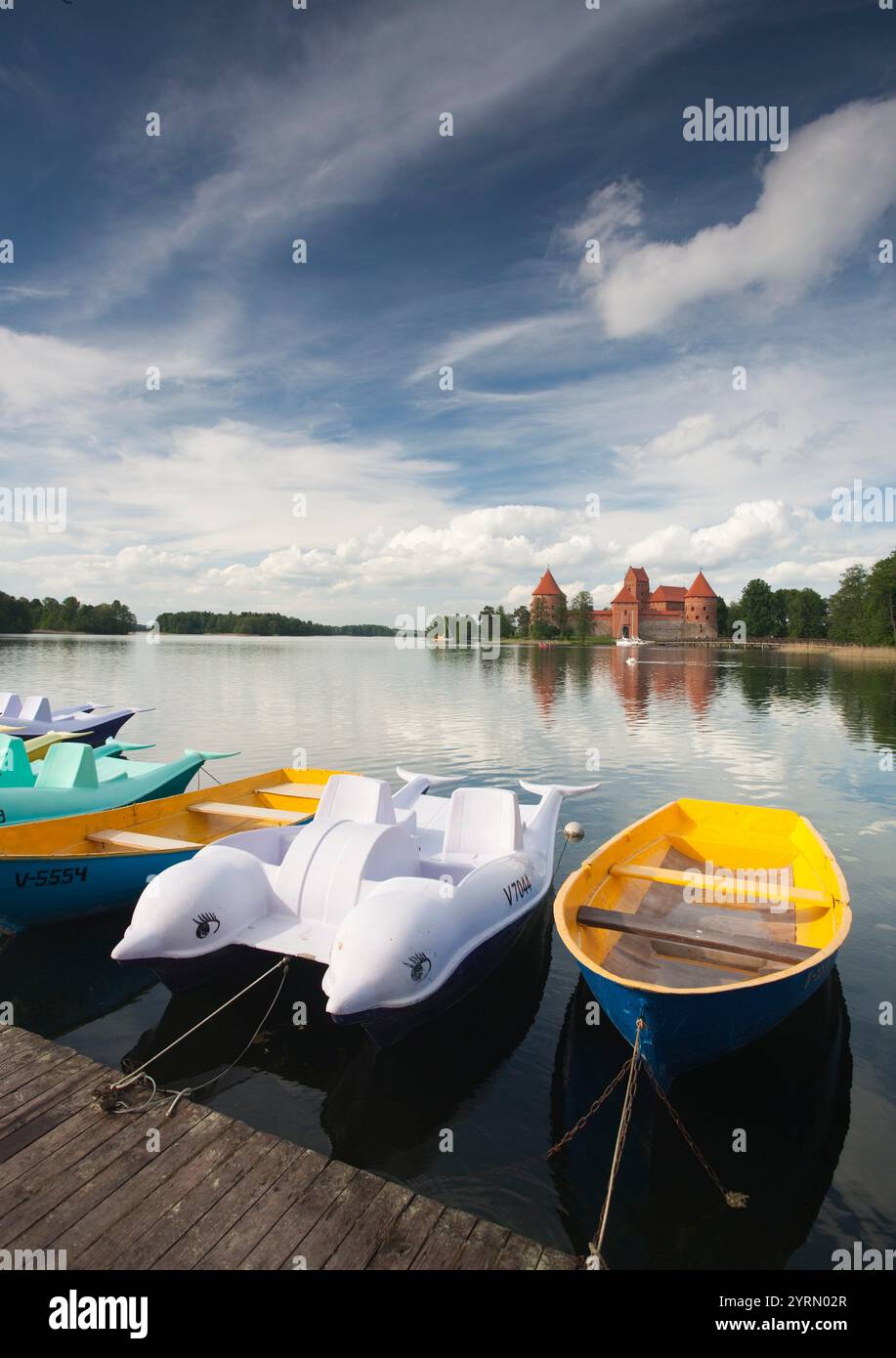 Lithuania, Trakai, Trakai Historical National Park, Island Castle on ...