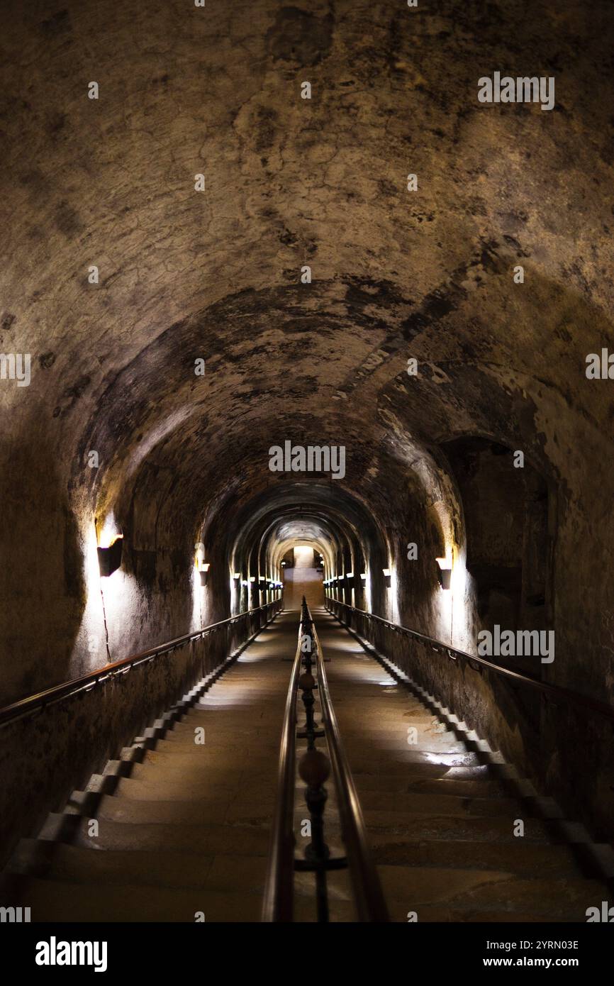 France, Marne, Champagne Ardenne, Reims, Pommery champagne winery ...