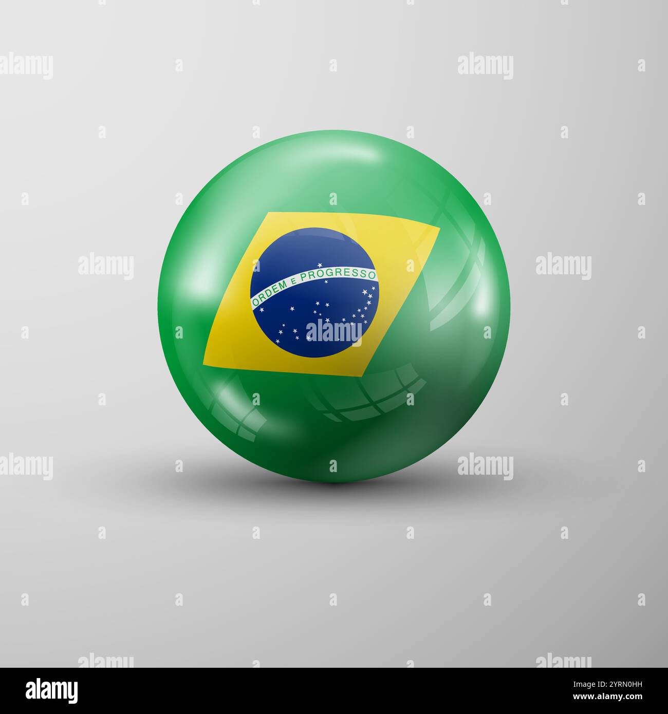 3d sphere background with flag of Brazil. An element of impact for the ...