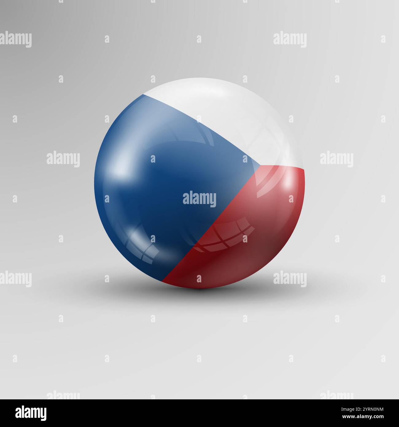 3d sphere background with flag of CzechRepublic. An element of impact ...