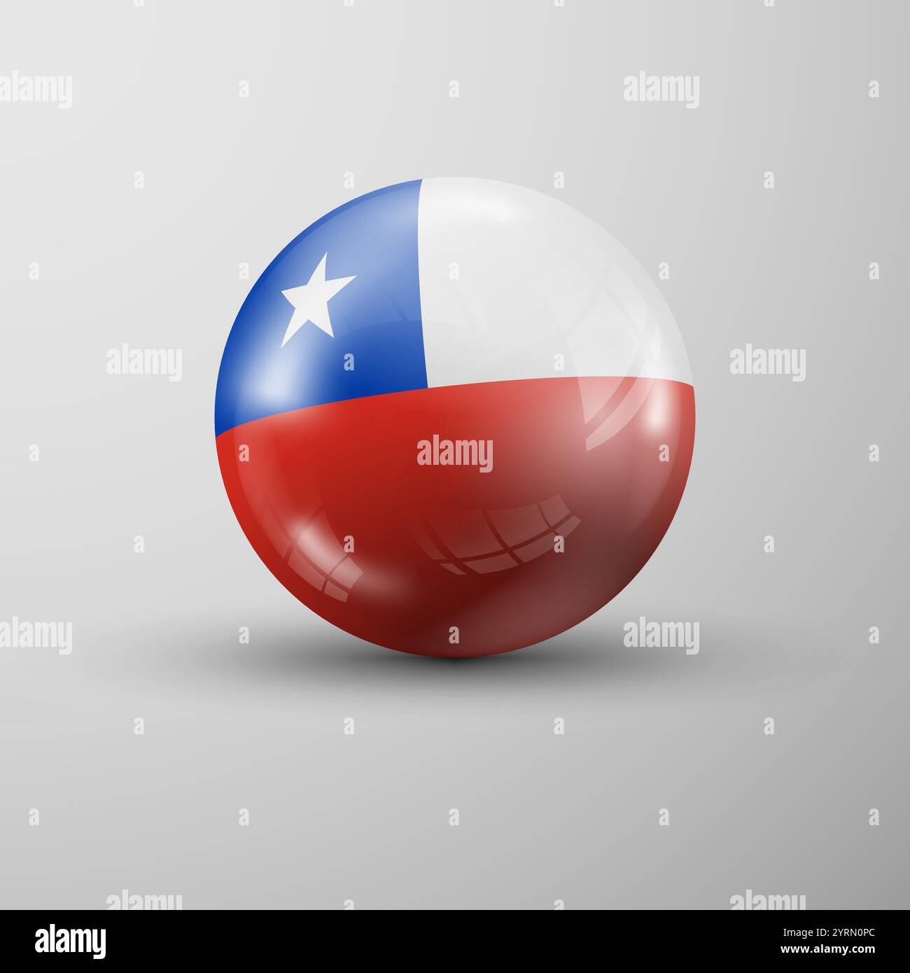 3d sphere background with flag of Chile. An element of impact for the ...