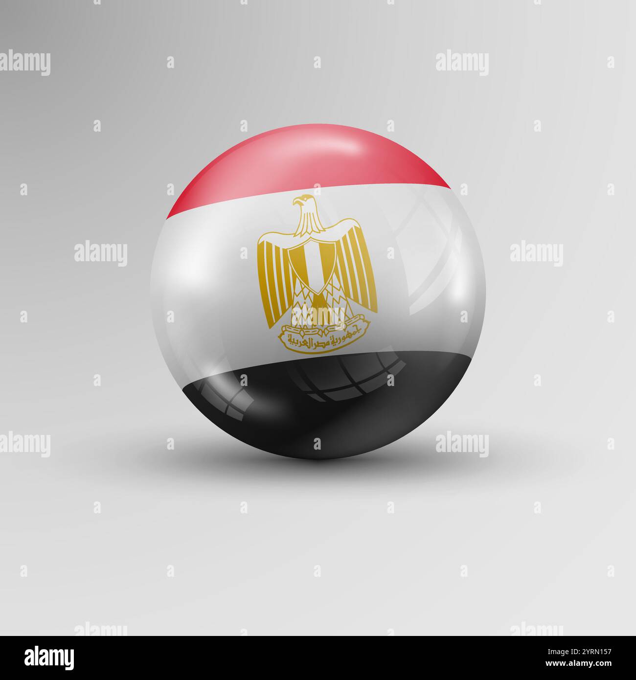 3d sphere background with flag of Egypt. An element of impact for the ...