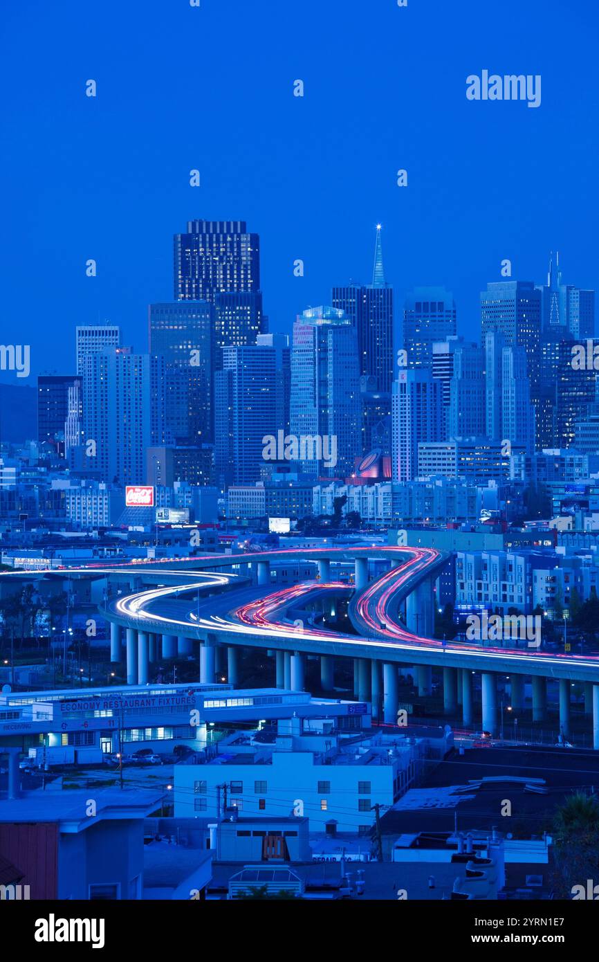 USA, California, San Francisco, Potrero Hill, view of downtown and I ...