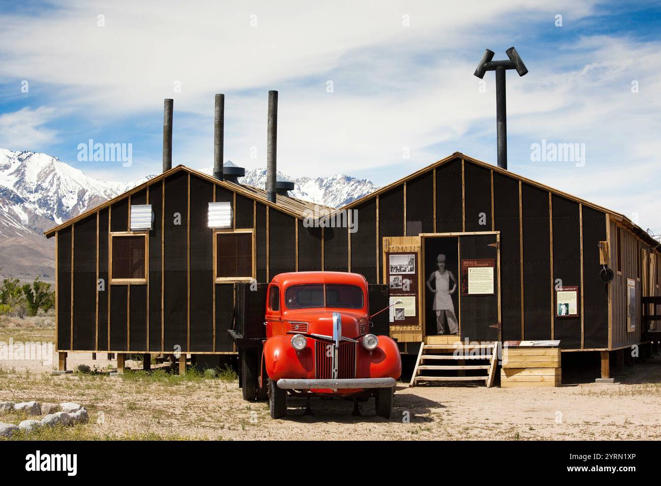 USA, California, Eastern Sierra Nevada Area, Independence, Manzanar ...