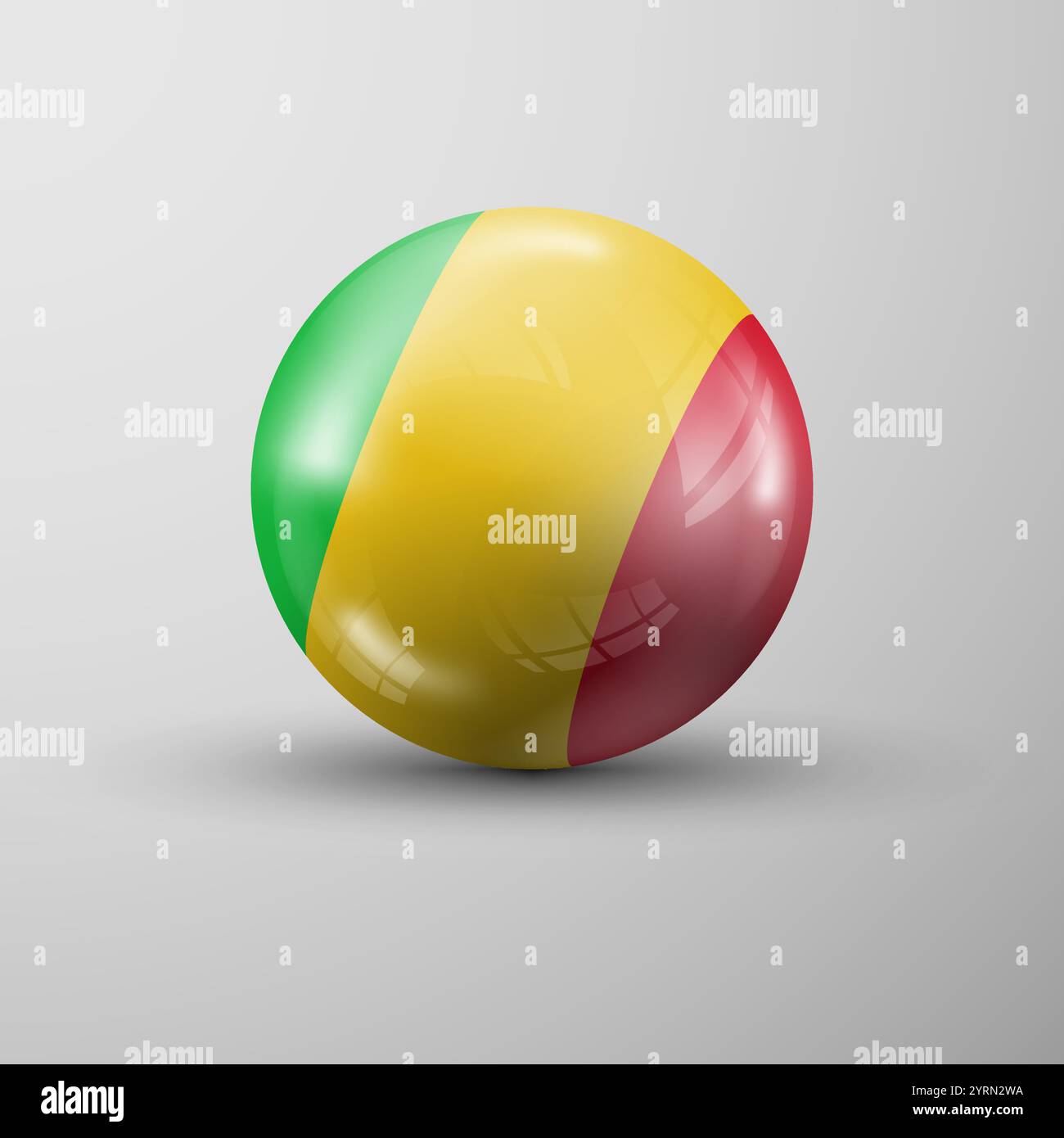 3d sphere background with flag of Mali. An element of impact for the ...