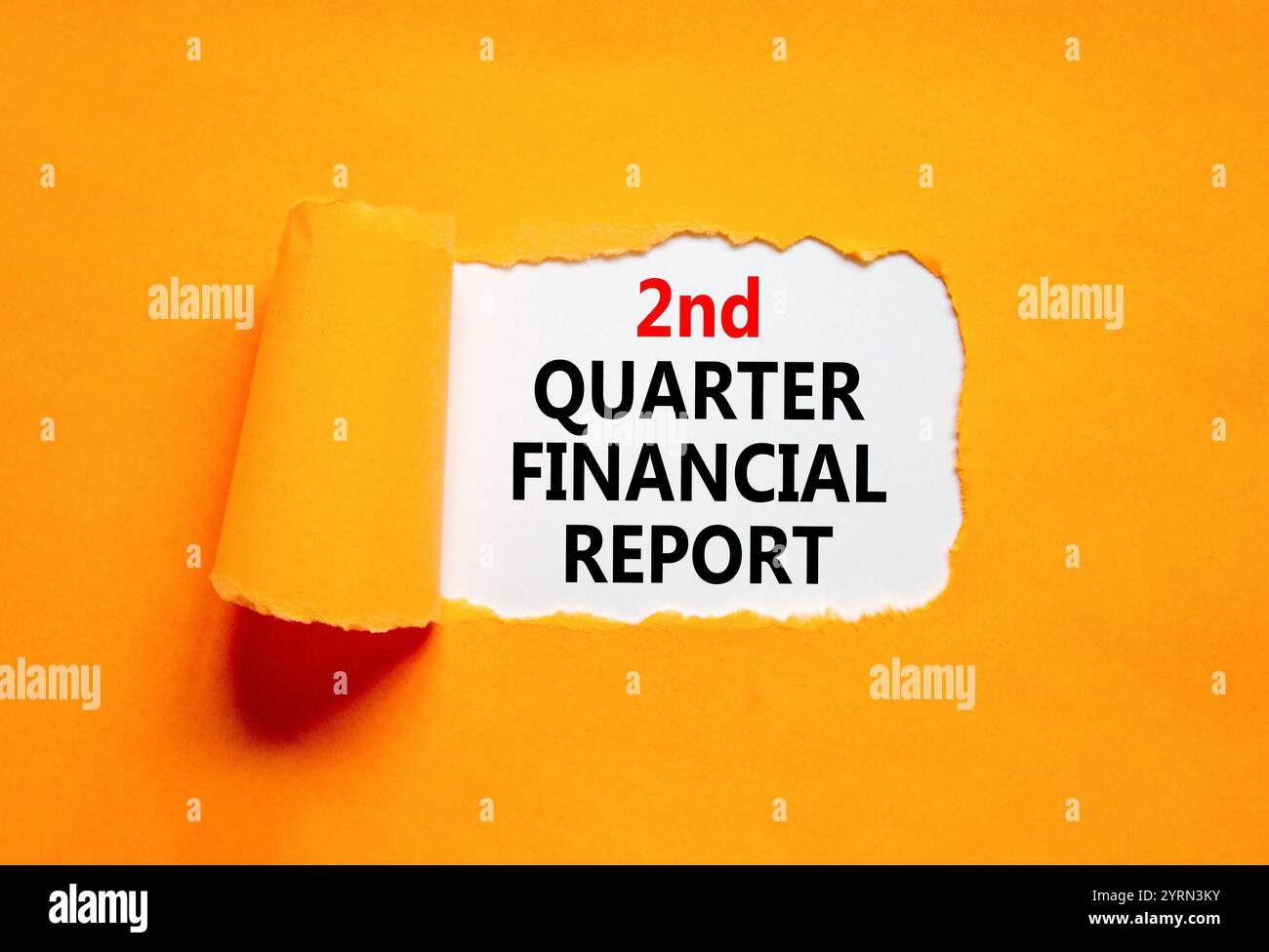 2nd quarter financial report symbol. Concept words 2nd quarter ...