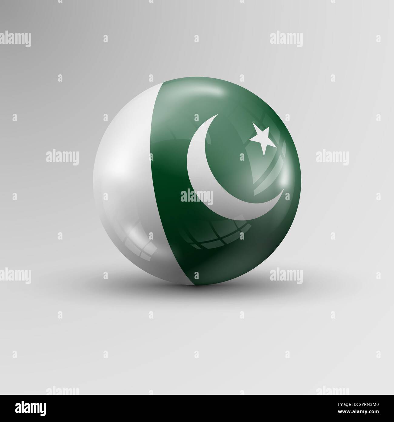3d sphere background with flag of Pakistan. An element of impact for ...