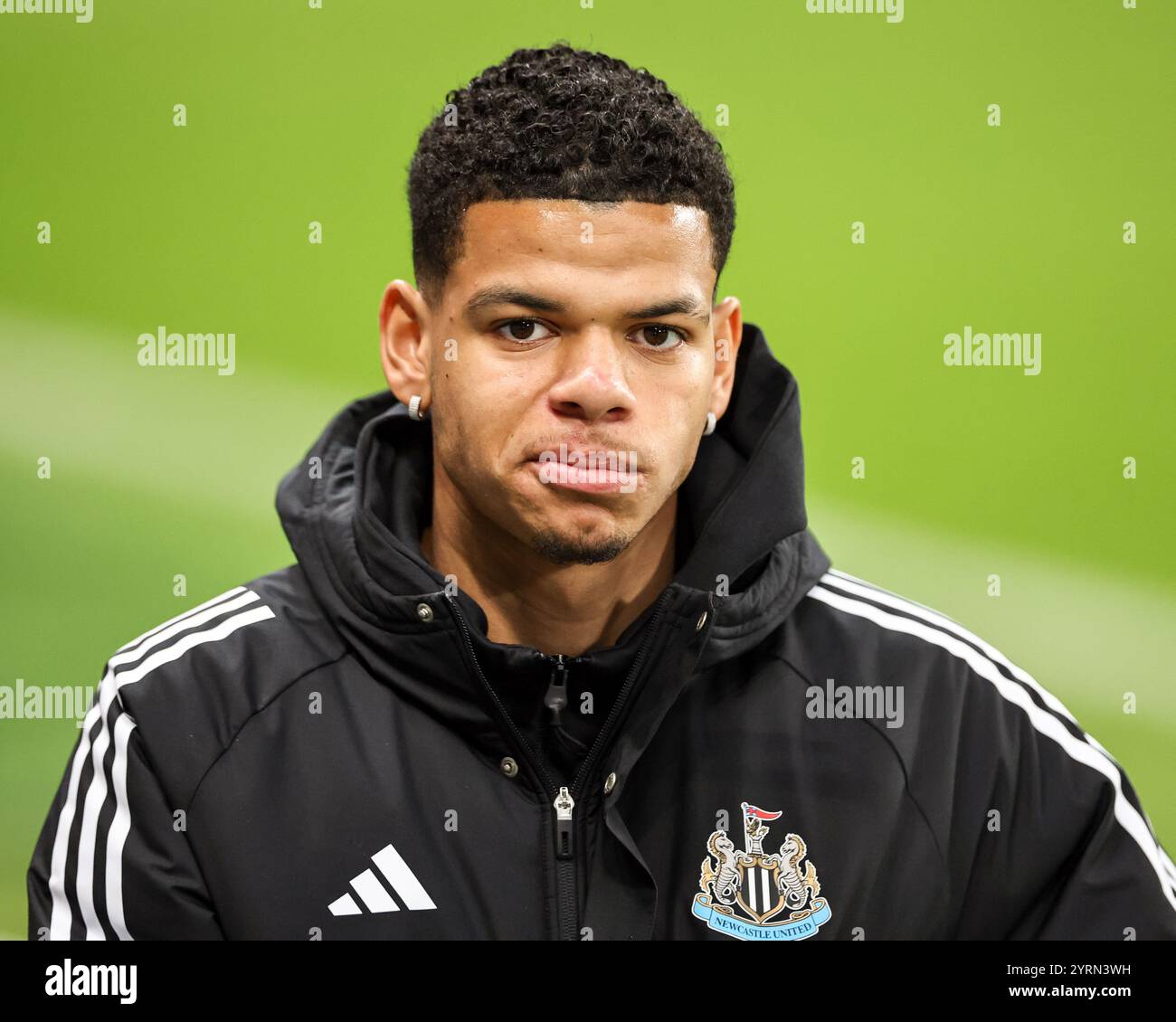 William Osula of Newcastle United arrives during the Premier League ...