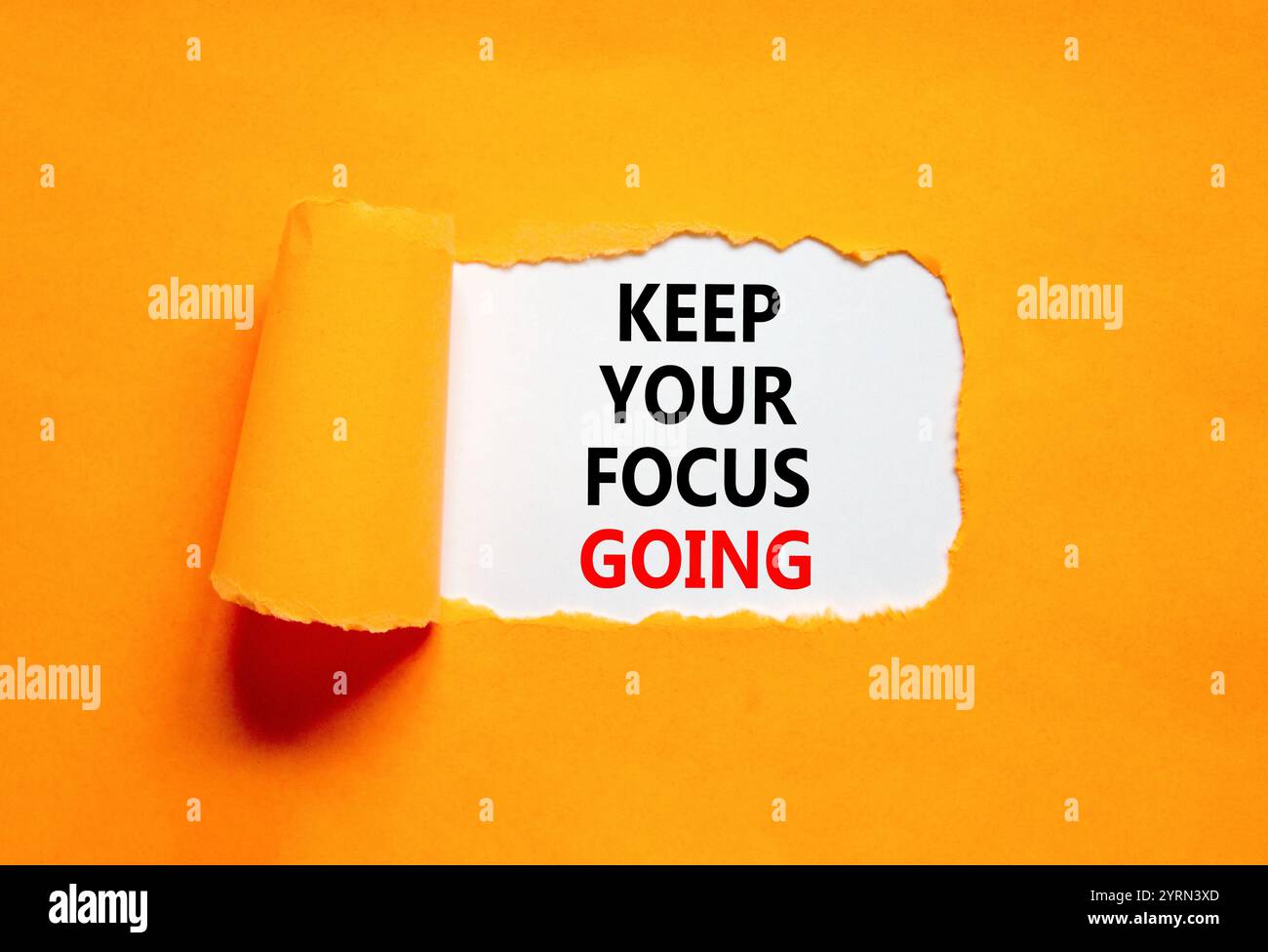 Keep your focus going symbol. Concept words Keep your focus going on ...