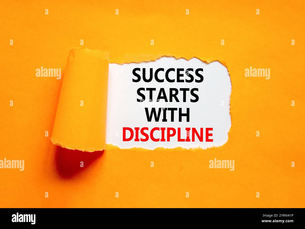 Success starts with discipline symbol. Concept words Success starts ...