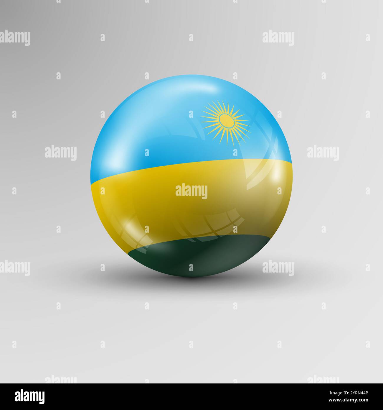 Rwanda flag 3d sphere Stock Vector Images - Alamy