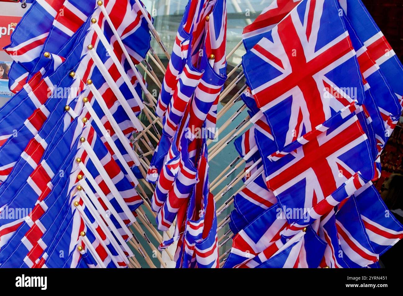 British flags, London, England Stock Photo - Alamy