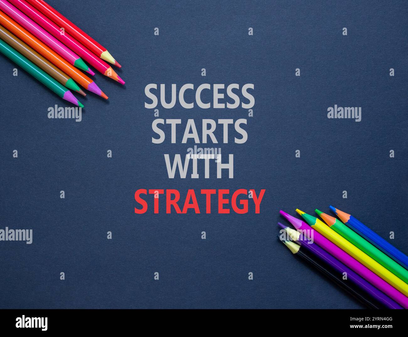 Success starts with strategy symbol. Concept words Success starts with ...