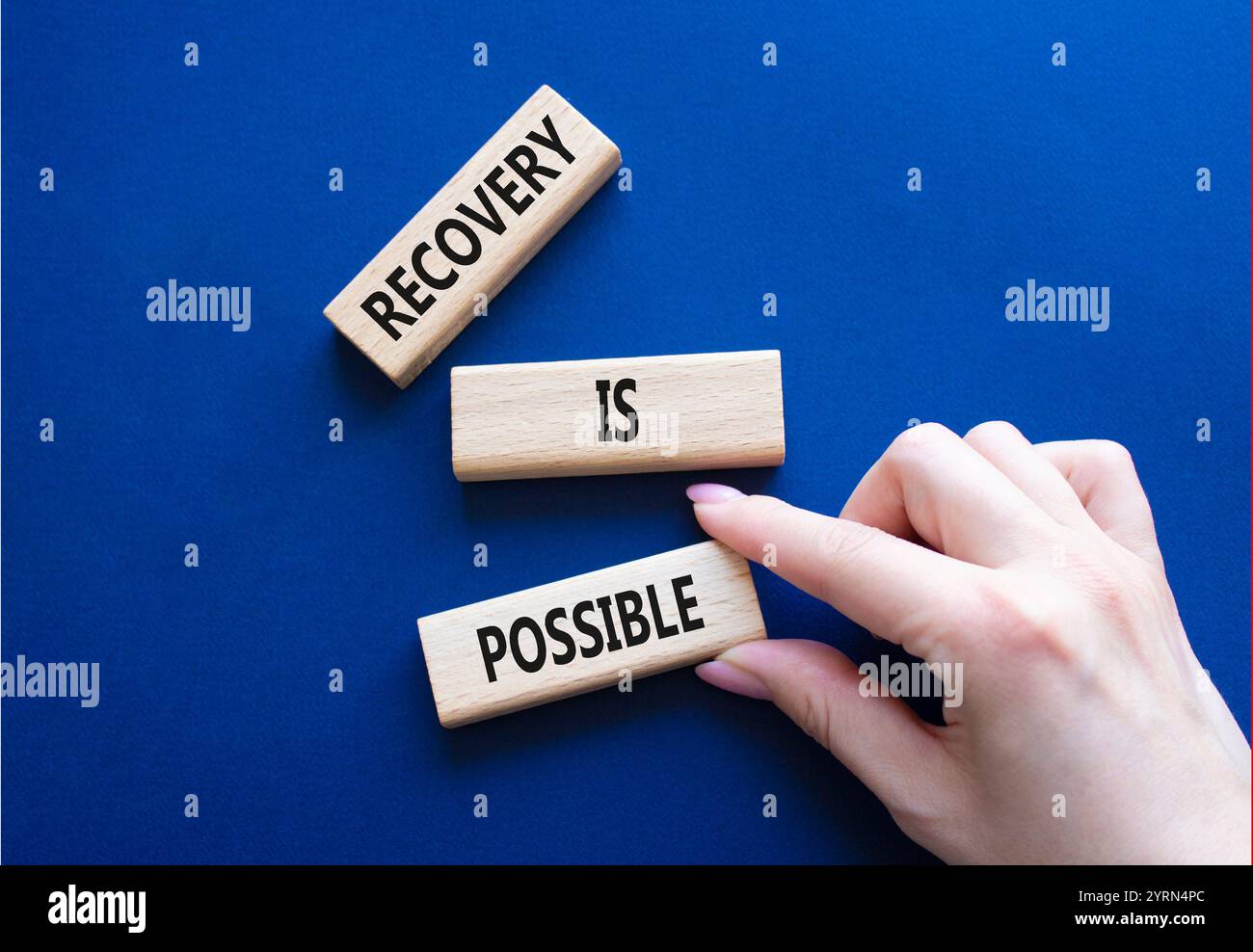 Recovery is possible symbol. Concept words Recovery is possible on ...